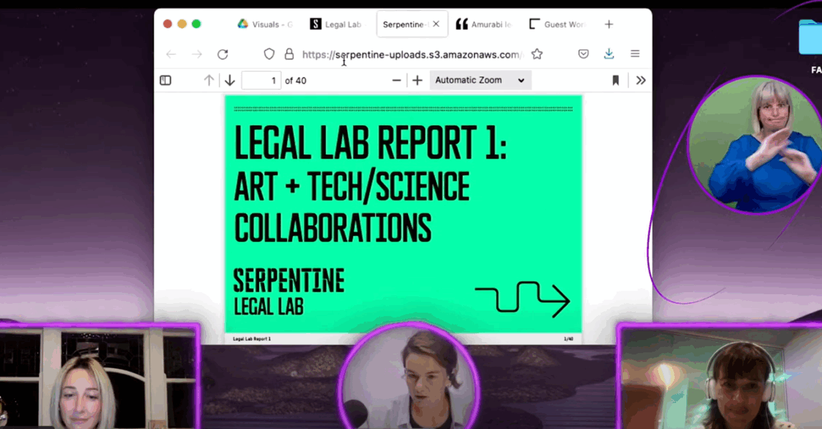 Legal Lab Report 1: Art + Tech/Science Collaborations - Serpentine Galleries