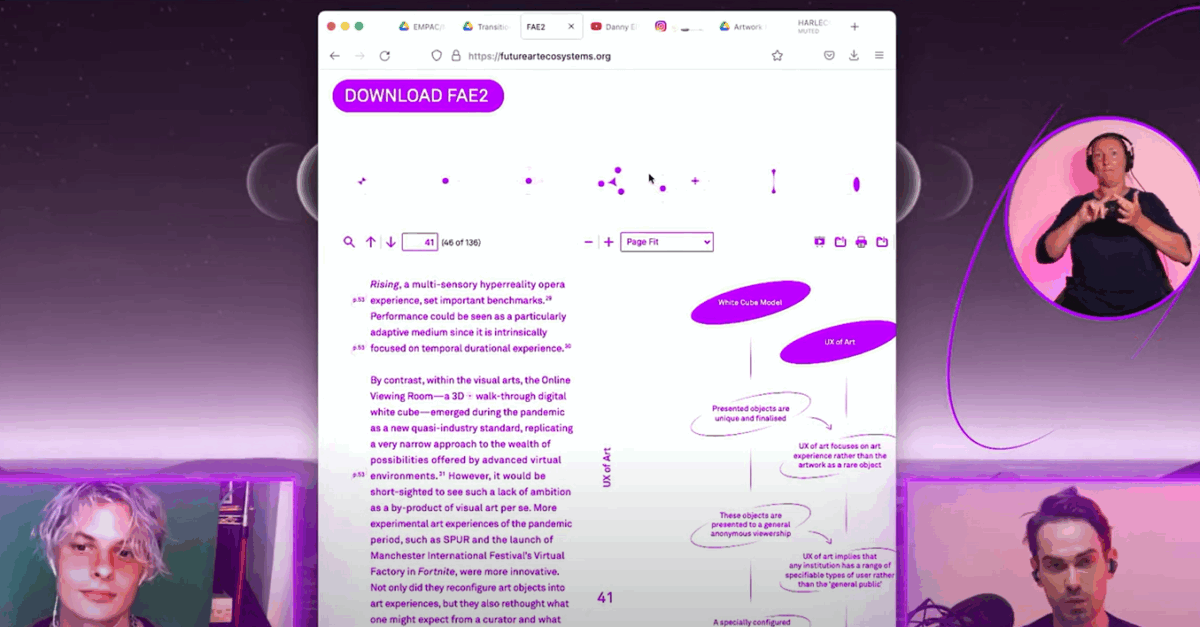 Future Art Ecosystems 2 Live: Sam Rolfes x Alex Boyes - Serpentine ...